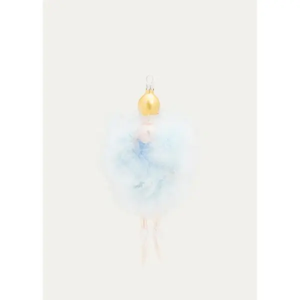 DE CARLINI Feather Lady Figure Ornat