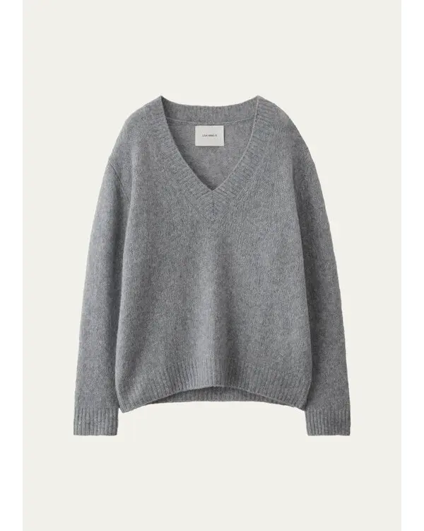 LISA YANG Leona V-neck Cashmere Sweater - Cloudy
