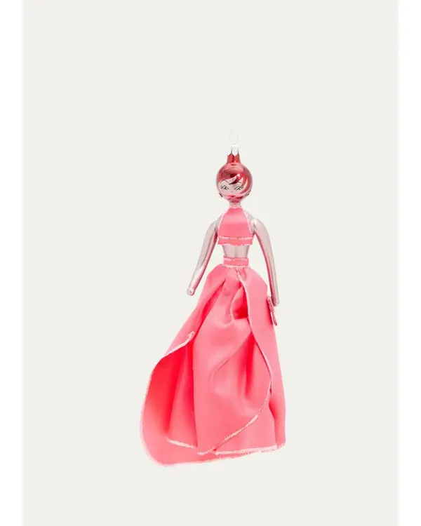 DE CARLINI Lady In Gown Glass Ornat