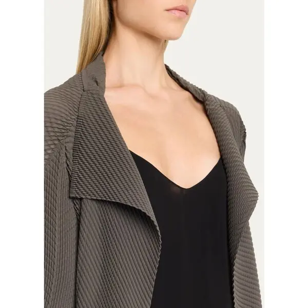 Issey Miyake Misty Pleats Open Cardigan