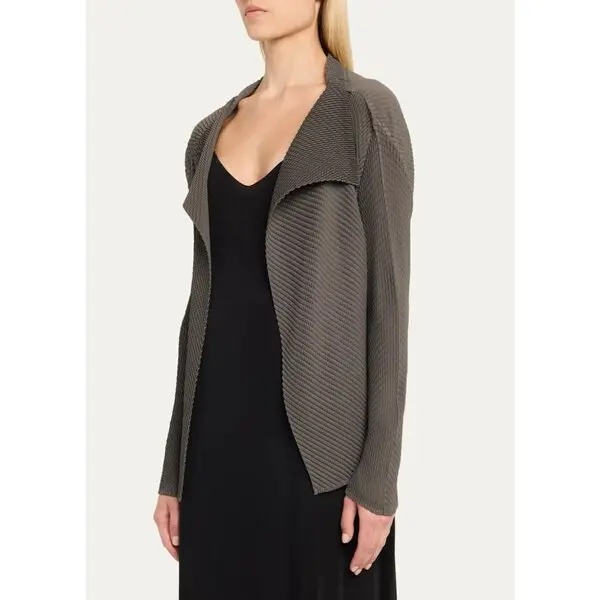Issey Miyake Misty Pleats Open Cardigan