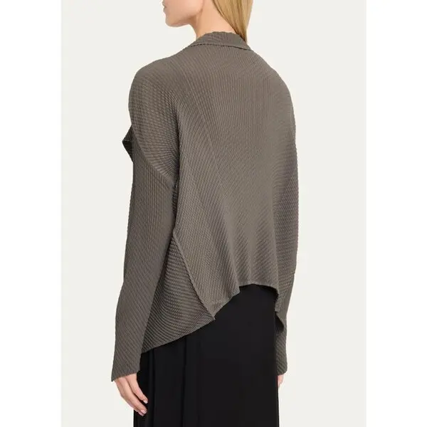 Issey Miyake Misty Pleats Open Cardigan