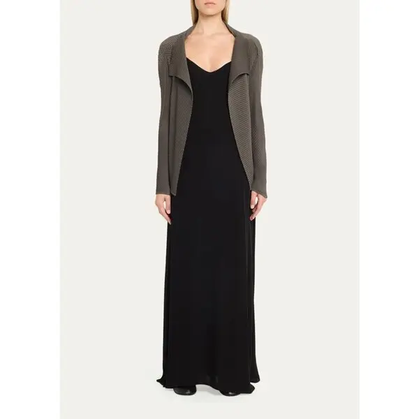 Issey Miyake Misty Pleats Open Cardigan