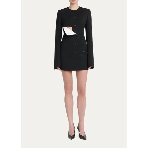FERRAGAMO Diagonal Wool Single-breasted Coat