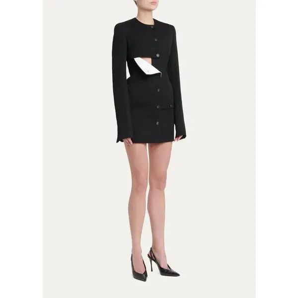 FERRAGAMO Diagonal Wool Single-breasted Coat