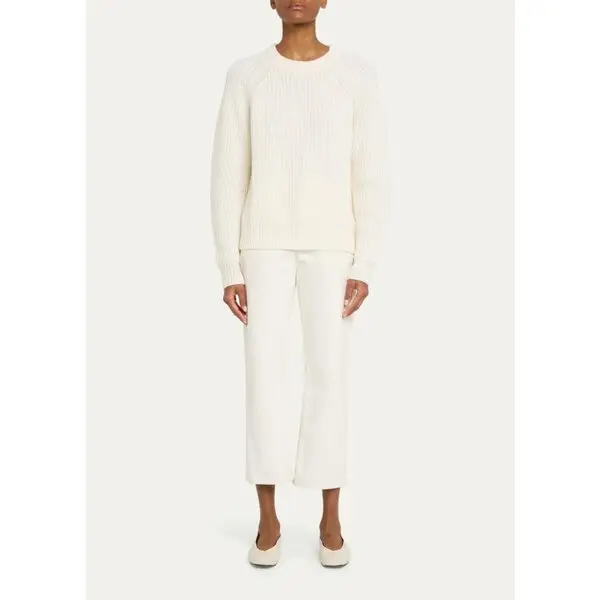 LISA YANG Miki Raglan-sleeve Cashmere Crewneck Sweater