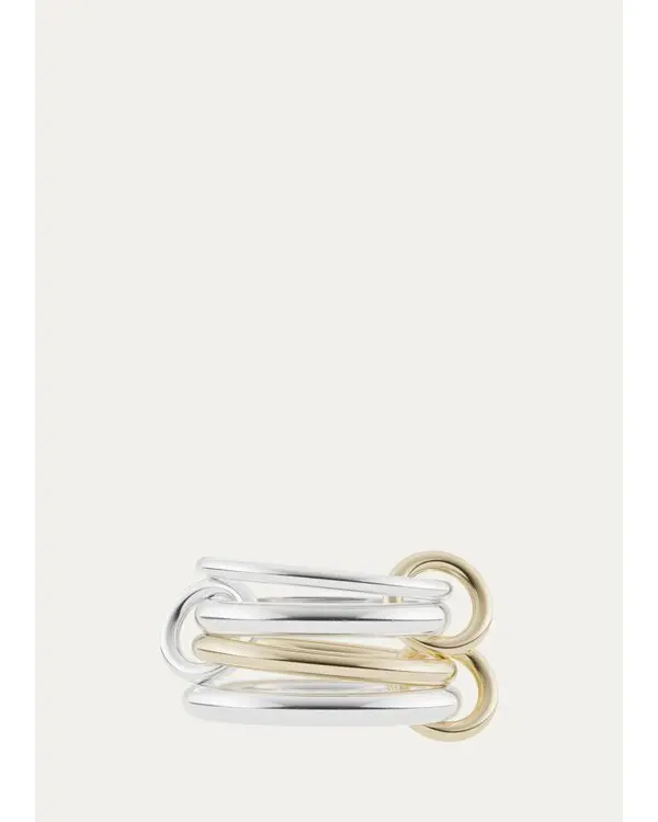 SPINELLI KILCOLLIN Cancer Sterling And 18k Yellow Gold 4-band Ring - Silver