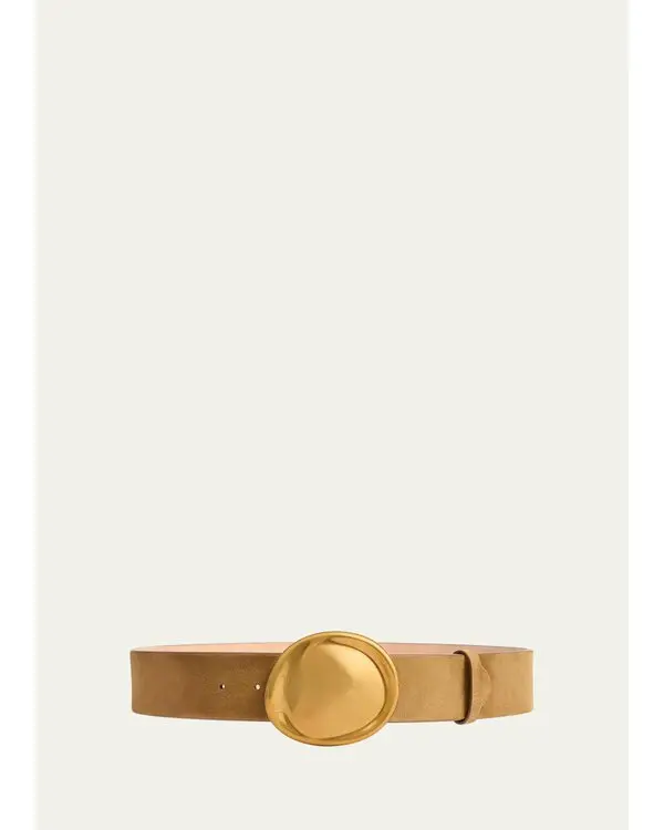 Khaite Keefe Suede Belt