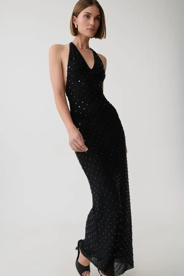 Meshki Valentine Diamante Maxi Dress