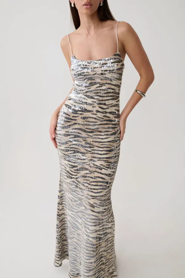 Meshki Deborah Sequin Maxi Dress
