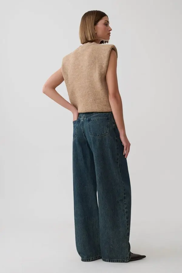 Meshki Briair Knit Vest With Shoulder Pads