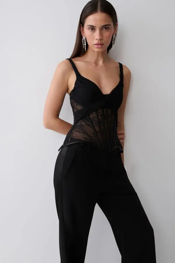 Meshki Nadia Tulle Boned Corset