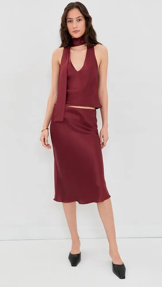 REFORMATION Pomelle Silk Two Piece Set