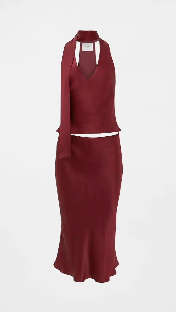 REFORMATION Pomelle Silk Two Piece Set