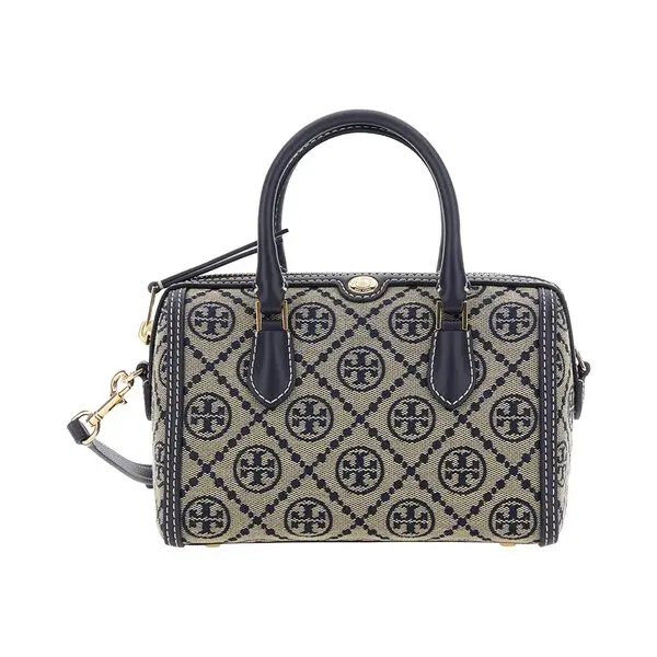 Tory Burch T Monogram Pebble Bucket Bag 'navy