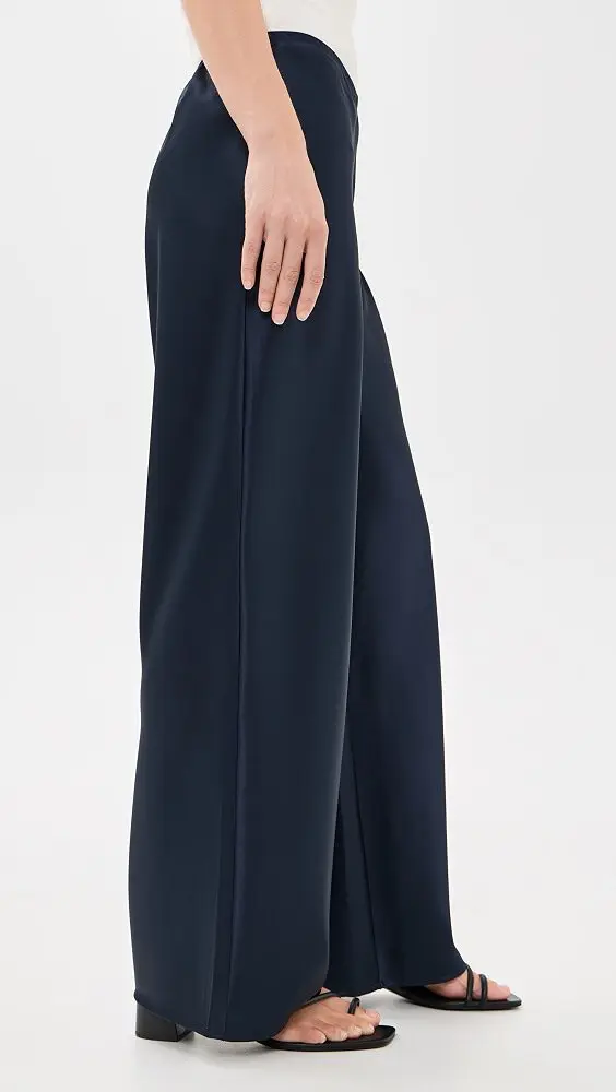REFORMATION Gale Satin Mid Rise Bias Petite Pants