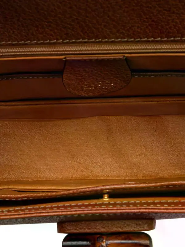 Gucci 20th Century Calfskin Bamboo Night Satchel