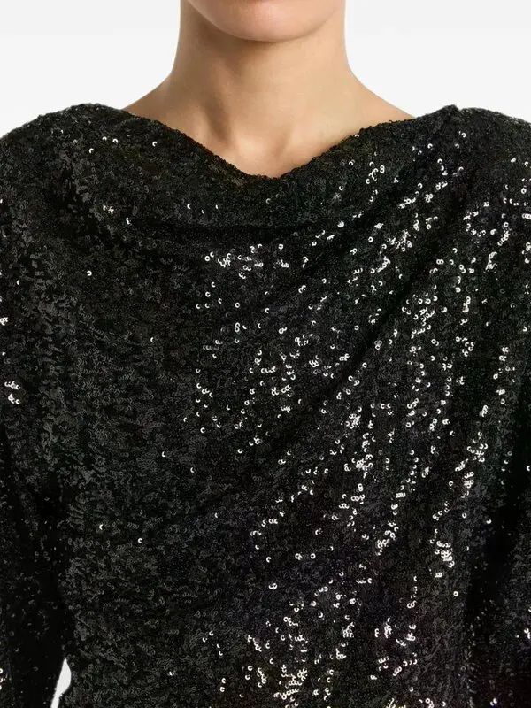 Balmain Sequinned Top With Bow