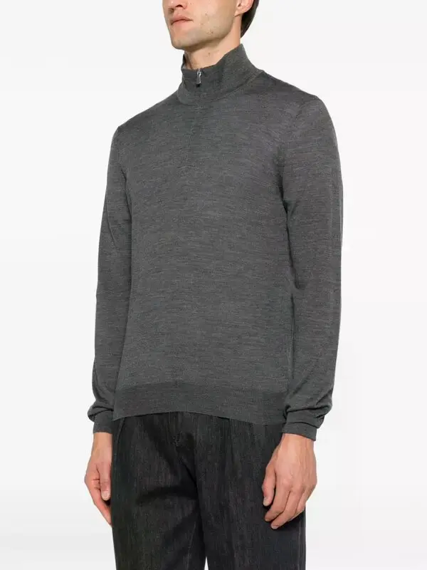 GRAN SASSO Quarter-zip Mock-neck Sweater
