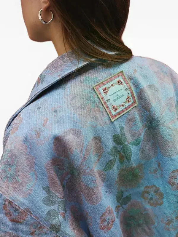 FAVORITE PEOPLE X Salsa Jeans Floral-print Denim Jacket