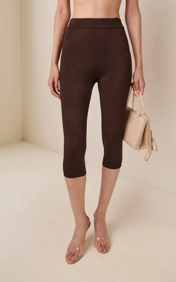 Magda Butrym Mid-rise Skinny-leg Capri Pants - Brown