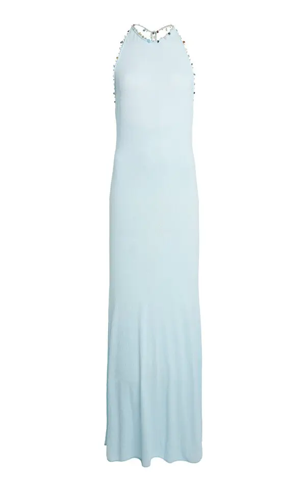 Christopher Esber Beach Quartz Halter Maxi Dress