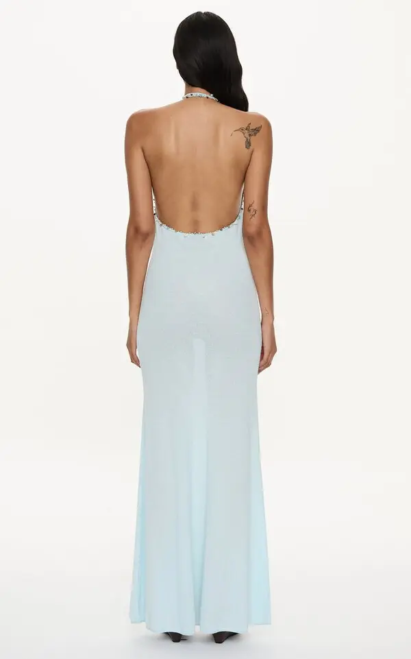 Christopher Esber Beach Quartz Halter Maxi Dress