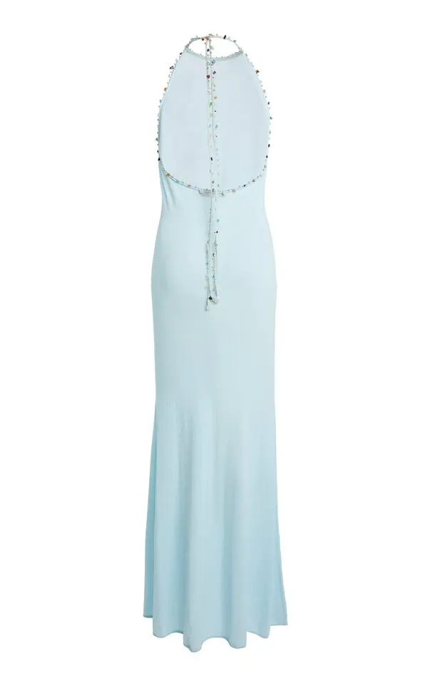 Christopher Esber Beach Quartz Halter Maxi Dress