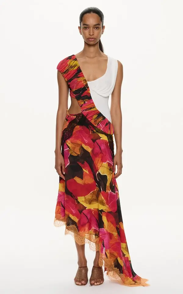 Christopher Esber Palma Verve Asymmetric Silk Maxi Dress