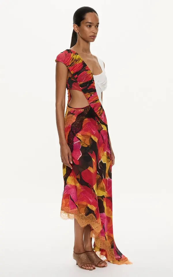 Christopher Esber Palma Verve Asymmetric Silk Maxi Dress