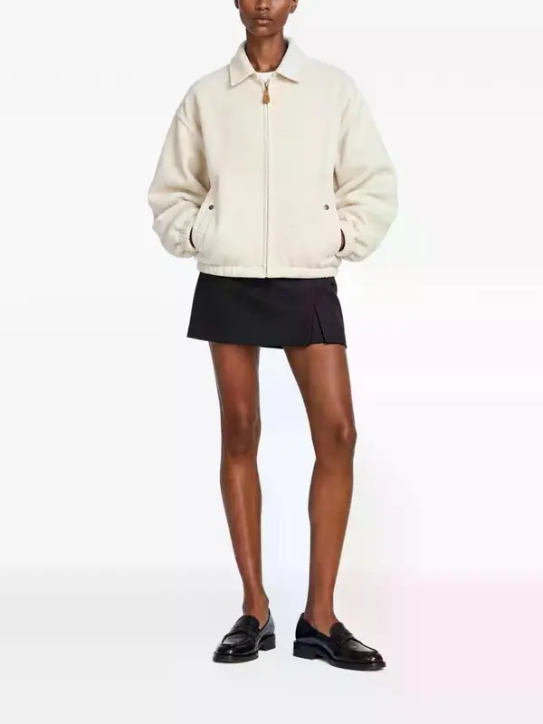 KAPPY Fleece Zip-up Bomber Jacket