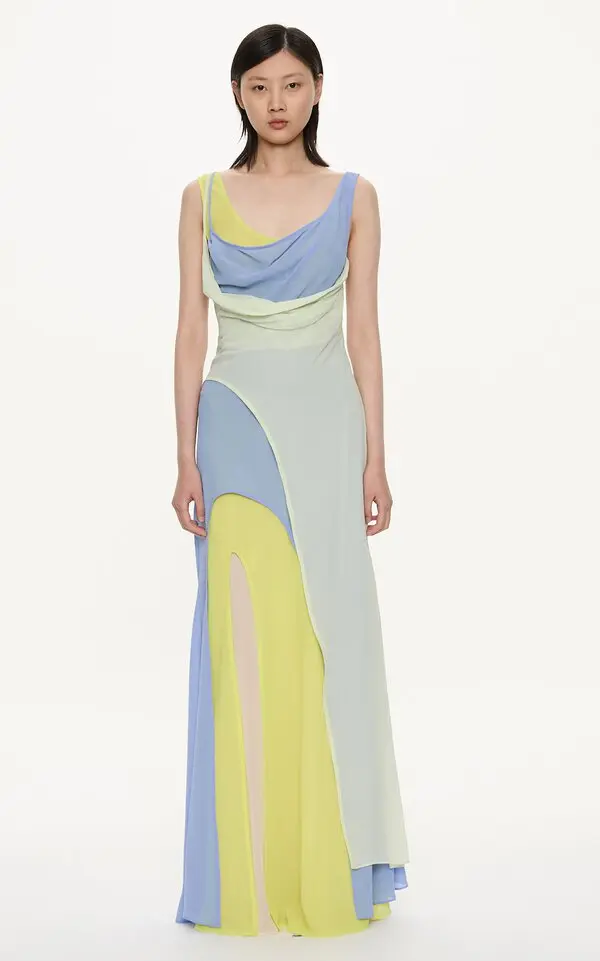 Christopher Esber Glacis Twisted Silk Maxi Dress