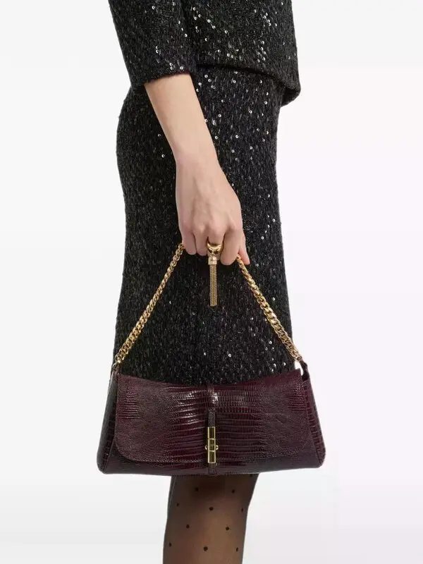 Balmain Embossed-leather Metropolis Bag - Red