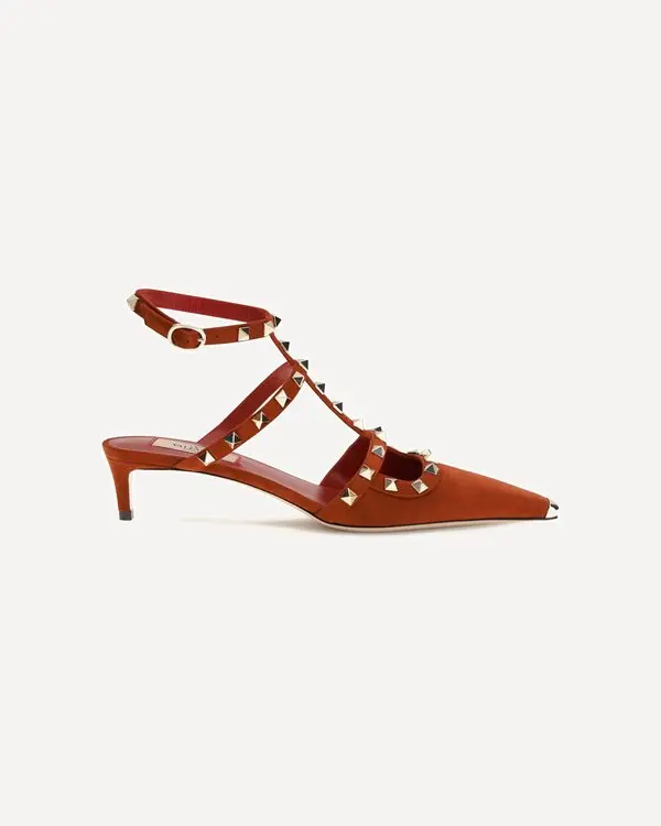 Valentino Garavani Rockstud Ankle Strap Pump - Deeprust