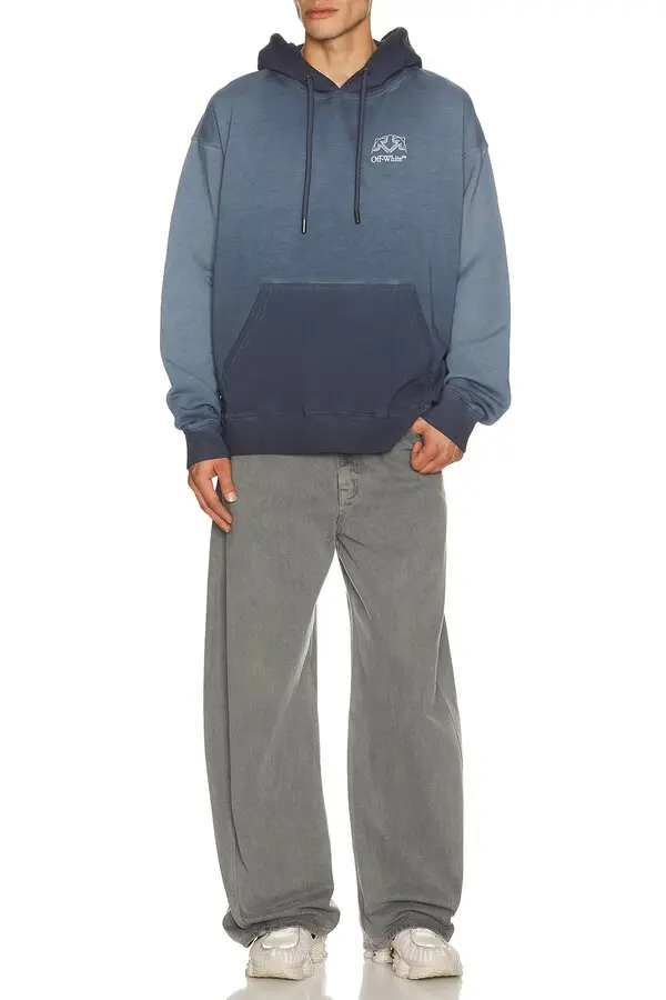 Off-White Offline Half Arrow Skate Hoodie In Blue