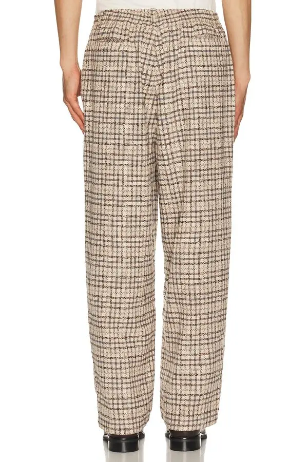 PAS UNE MARQUE Check Trousers In Brown