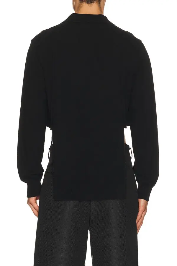 Comme Des Garçons Long Sleeve Knit Polo