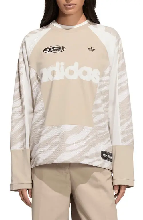 ADIDAS ORIGINALS Graphic Long Sleeve T-shirt - Khakithree