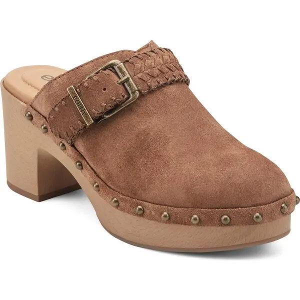 Earth Gilly Leather Clog - Medium Brown