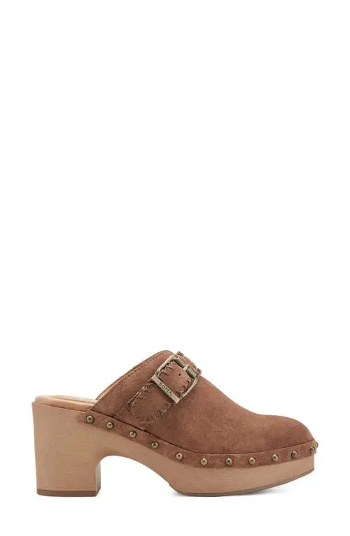 Earth Gilly Leather Clog - Medium Brown
