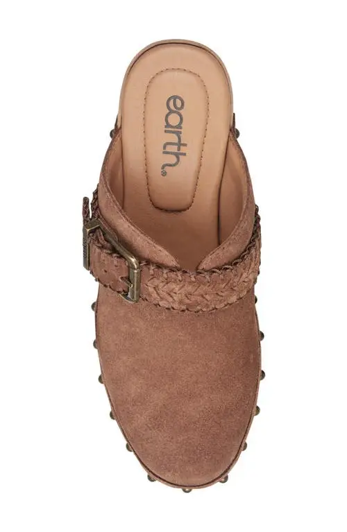Earth Gilly Leather Clog - Medium Brown