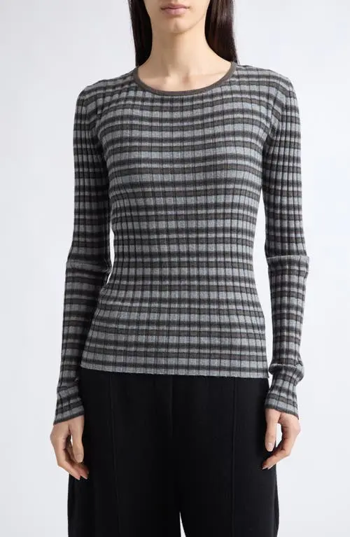 LISA YANG Tarika Stripe Cotton & Cashmere Sweater