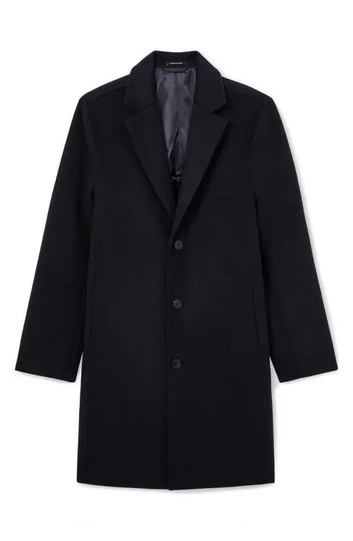 REISS Knight Wool Blend Epsom Coat - Navy