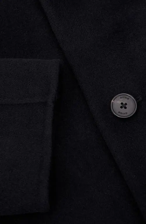 REISS Knight Wool Blend Epsom Coat - Navy