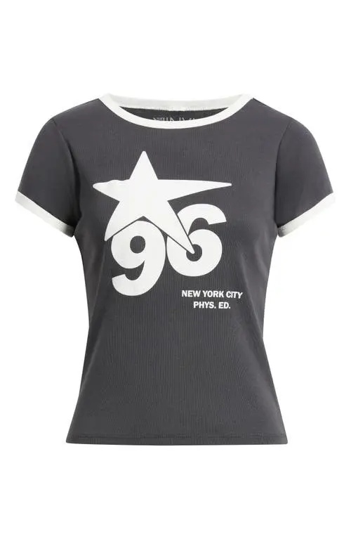 VINYL ICONS 96 Star Graphic Ringer T-shirt
