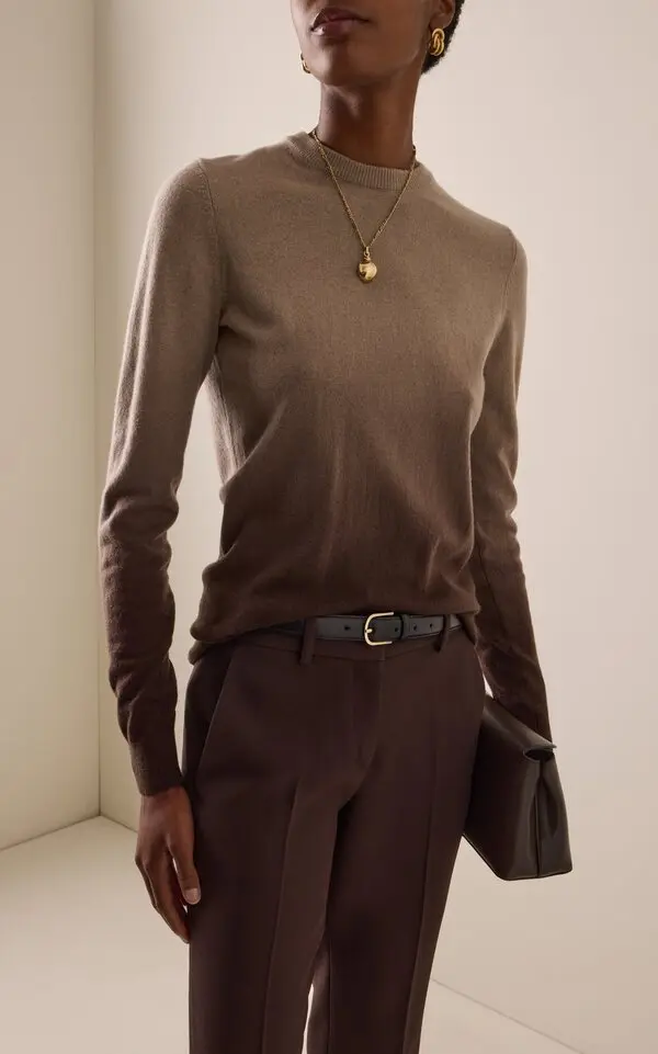 Michael Kors Ombre Crewneck Cashmere Top