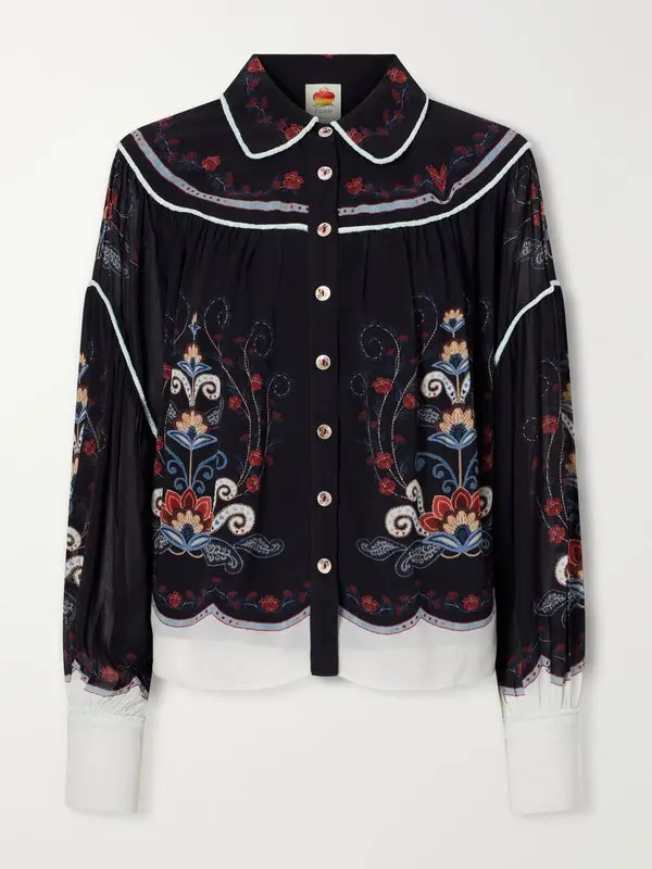 Farm Rio Nikita Printed Georgette Shirt - Multi