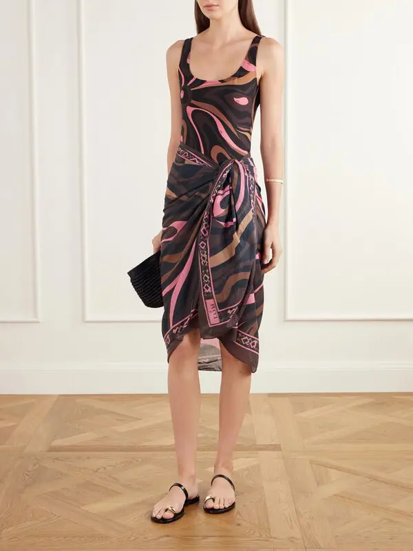 Emilio Pucci Printed Cotton-voile Pareo