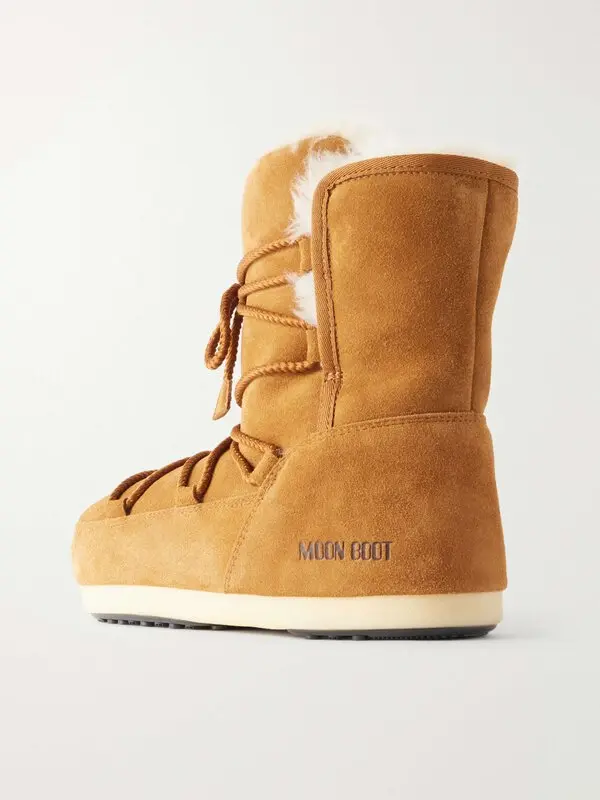 Moon Boot Evx Shearling-lined Suede Snow Boots
