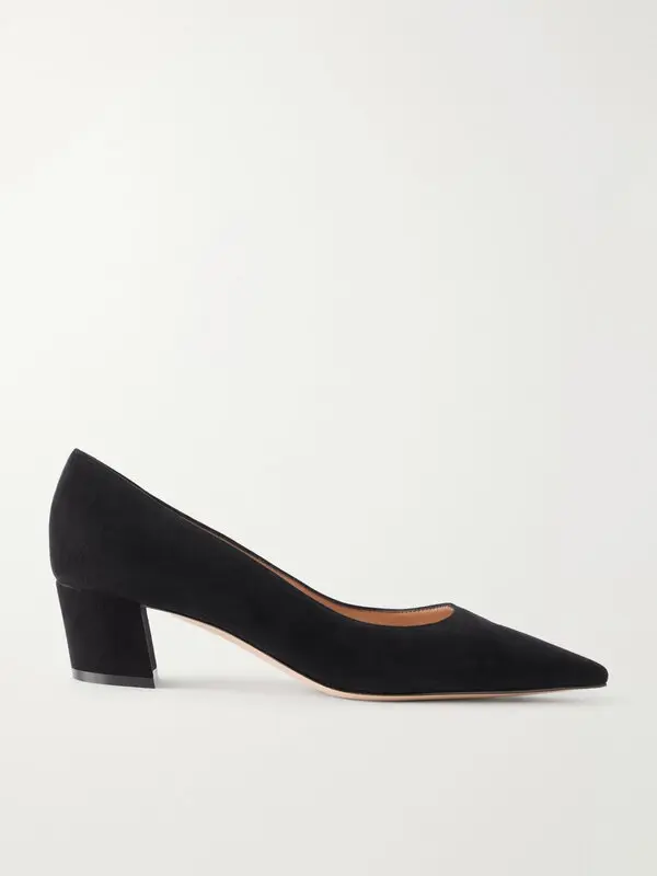 GIANVITO ROSSI New Piper 45 Suede Pumps - Black